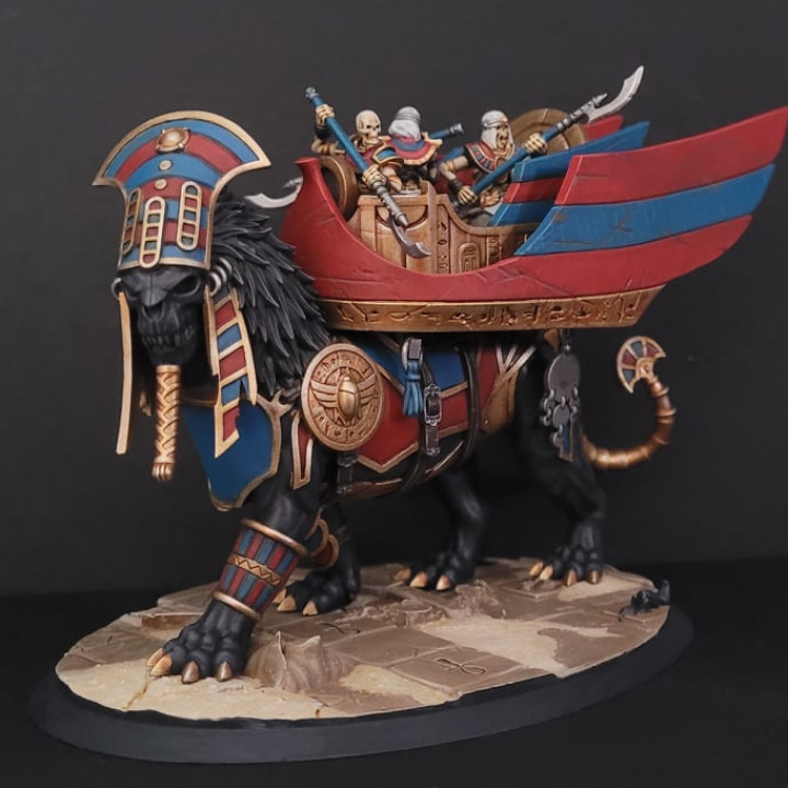 3D Print of War Sphinx - Mummified Undead by CMMinis