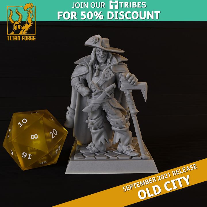 3D Printable Old City Guttershade Vindicator by Titan Forge Miniatures