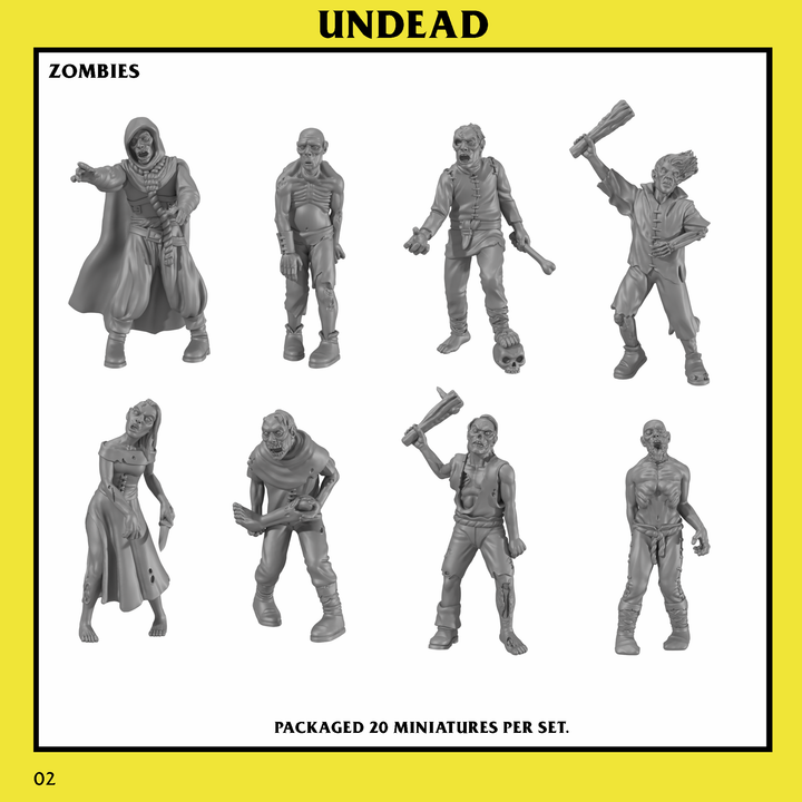 3D Printable UNDEAD: Zombies Unit by Monstrous Encounters