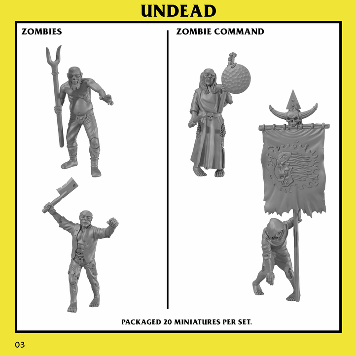 3D Printable UNDEAD: Zombies Unit by Monstrous Encounters