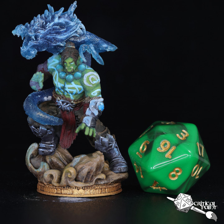 3D Print of Dragon Spirit Orc Monk - Draak by Princess{ASG}