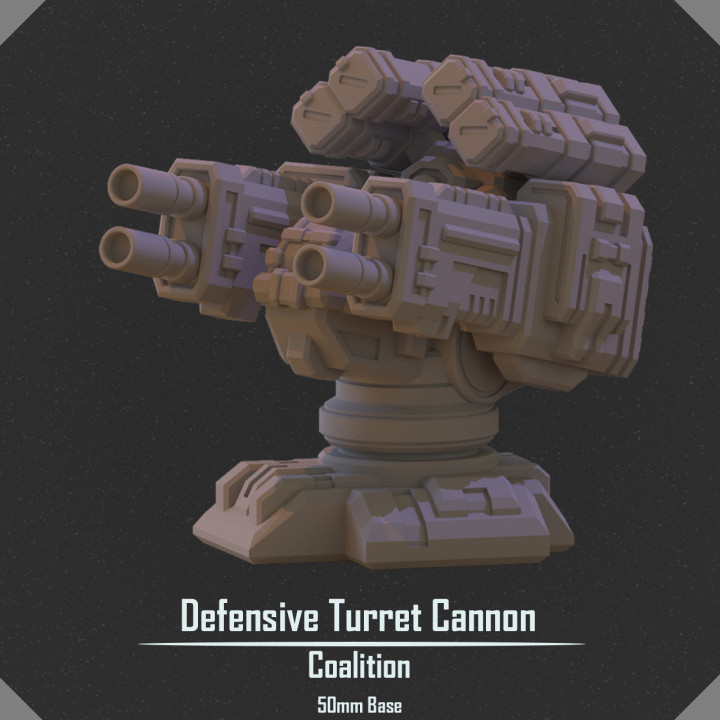 3D Printable Cannon Turret by Vesper Project