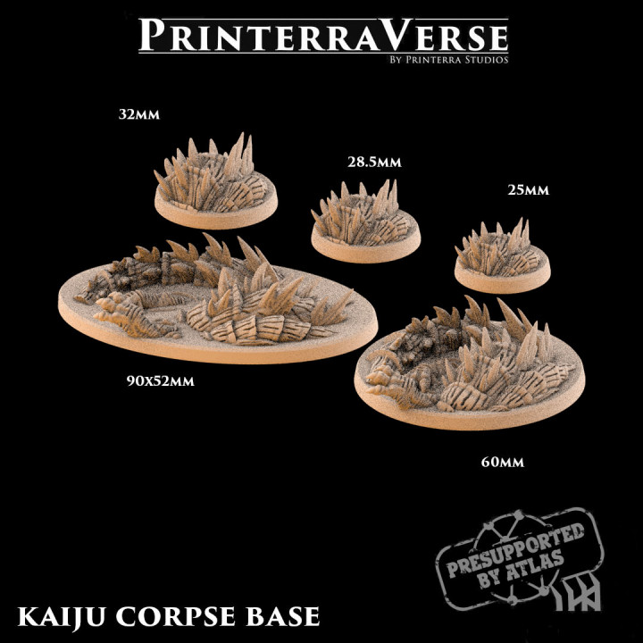 3D Printable 009 BASE 4 types Kaiju Temple and Space Pirates by ...