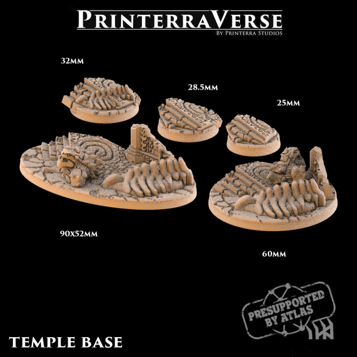 3D Printable 009 BASE 4 types Kaiju Temple and Space Pirates by ...