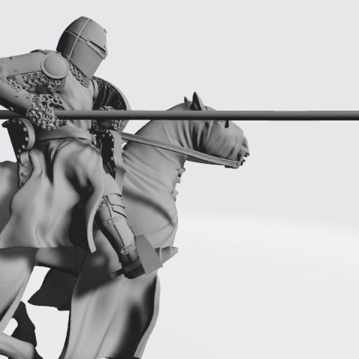 3D Printable Medieval crusader knight charging by Northern Crusades ...