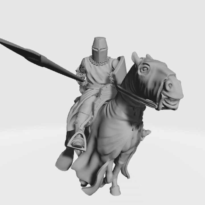 3D Printable Medieval crusader knight charging by Northern Crusades ...