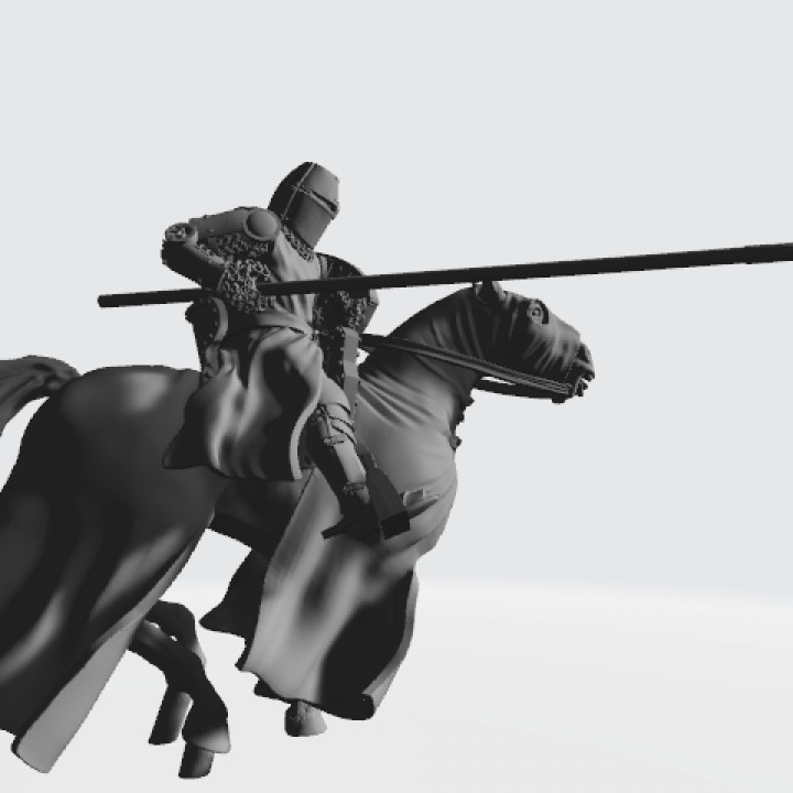 3D Printable Medieval crusader knight charging by Northern Crusades ...