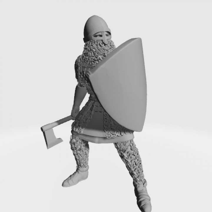 3D Printable Medieval Russian heavy infantry with axe by Northern ...