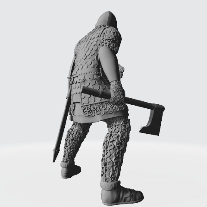 3D Printable Medieval Russian heavy infantry with axe by Northern ...