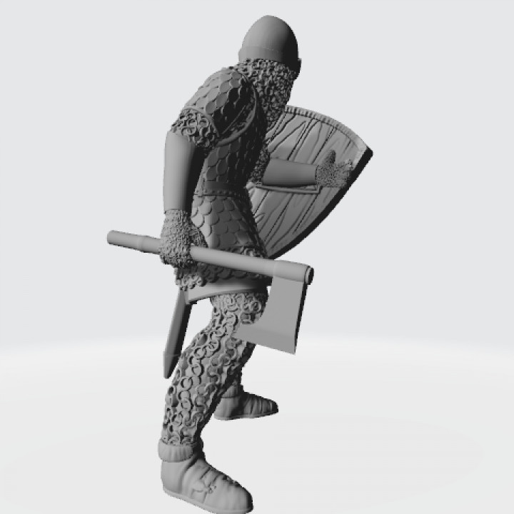 3D Printable Medieval Russian heavy infantry with axe by Northern ...