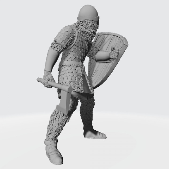 3D Printable Medieval Russian heavy infantry with axe by Northern ...