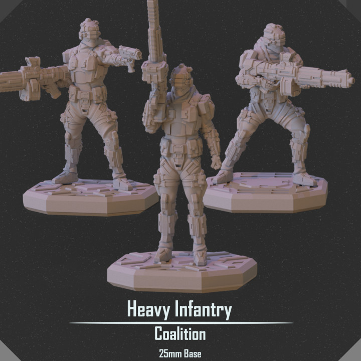 3D Printable Heavy Infantry by Vesper Project