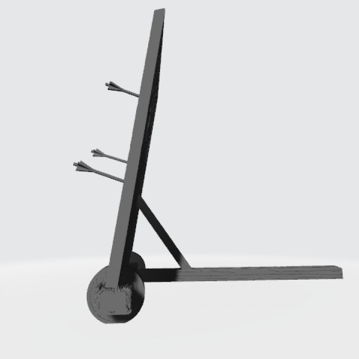 3D Printable Medieval Siege Protection, single pole and arrows by ...