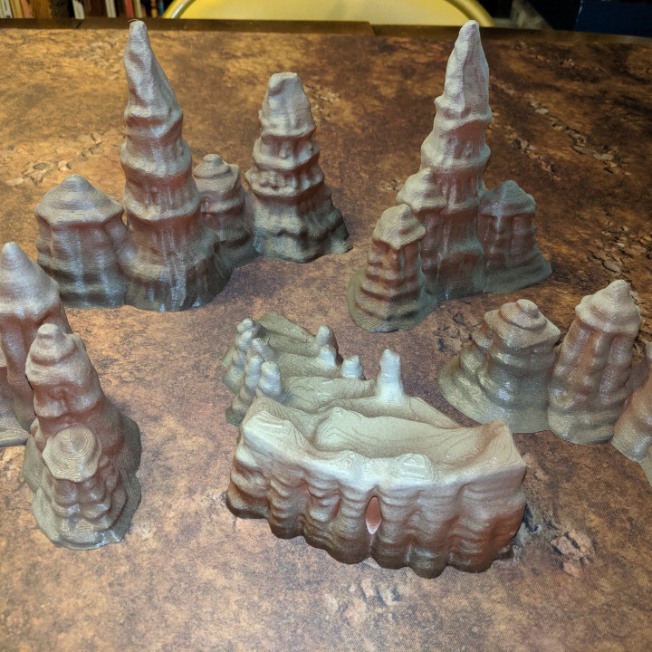 3D Printable Star Wars Legion - Geonosis Spires and Terrain by brander ...