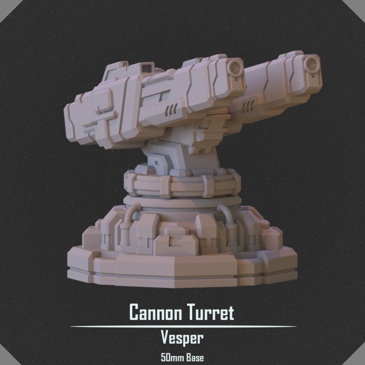 3D Printable Cannon Turret by Vesper Project