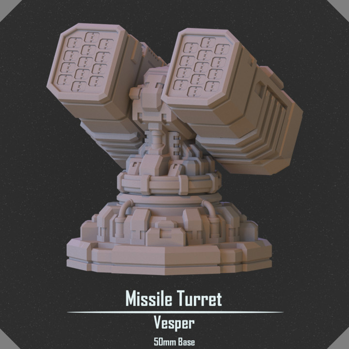 3D Printable Missile Turret by Vesper Project