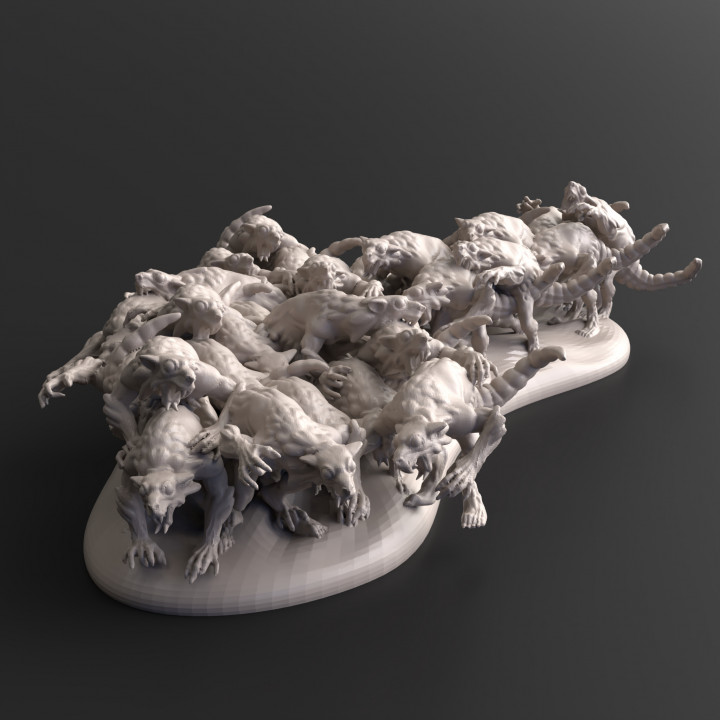 3D Printable Fantasy Series 14 Bundle, 5 x Rat Swarm minis - PRE ...