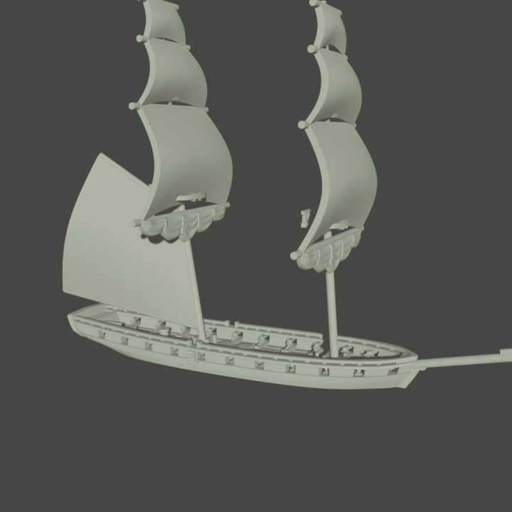 3D Printable US Snow-Brig USS Niagara (20 guns), 1813-20 AOA-US-3 by ...