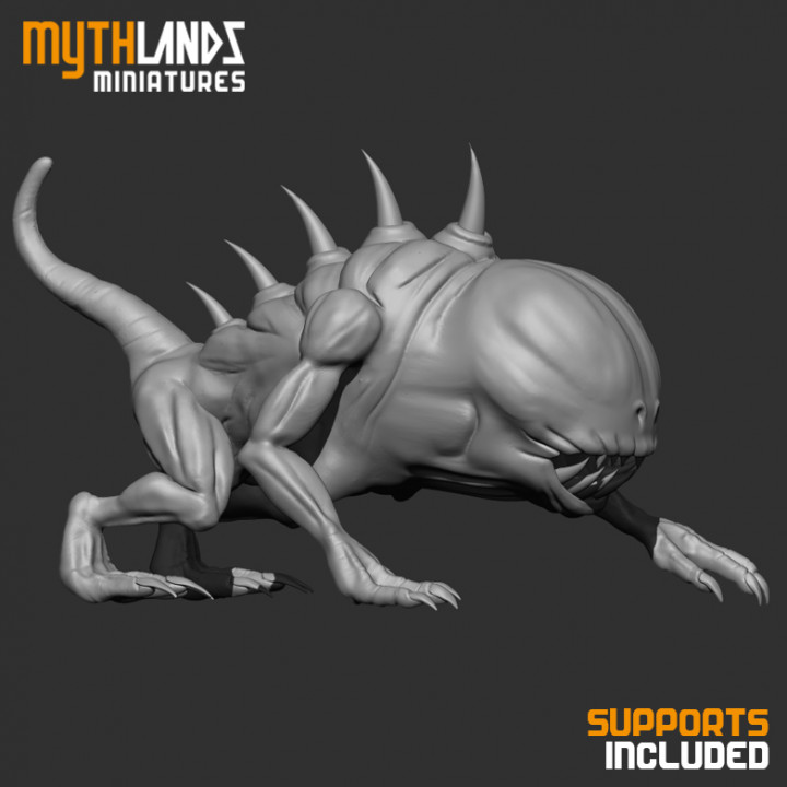3D Printable Troglodyte #2 by Mythlands Miniatures