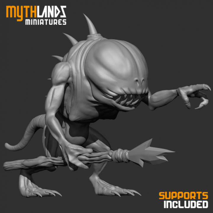 3D Printable Troglodyte #3 by Mythlands Miniatures