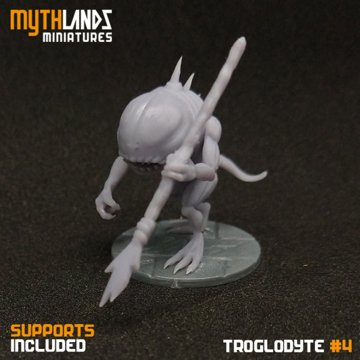 3D Printable Troglodyte #4 by Mythlands Miniatures