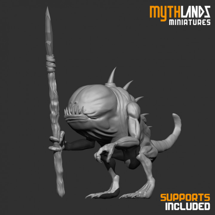 3D Printable Troglodyte #6 by Mythlands Miniatures