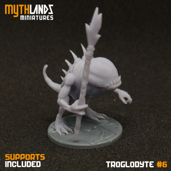3D Printable Troglodyte #6 by Mythlands Miniatures