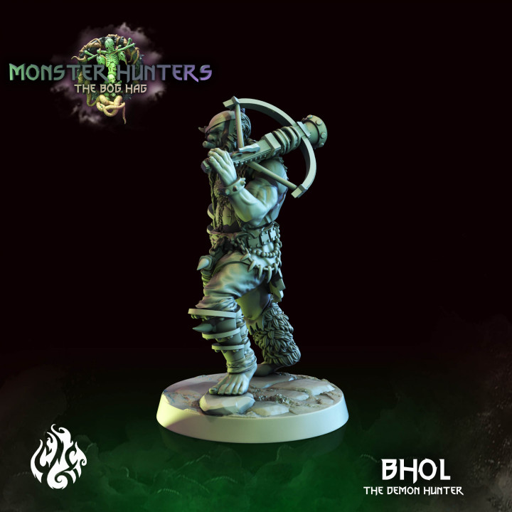 3D Printable Bhol the Monster Hunter by Crippled God Foundry