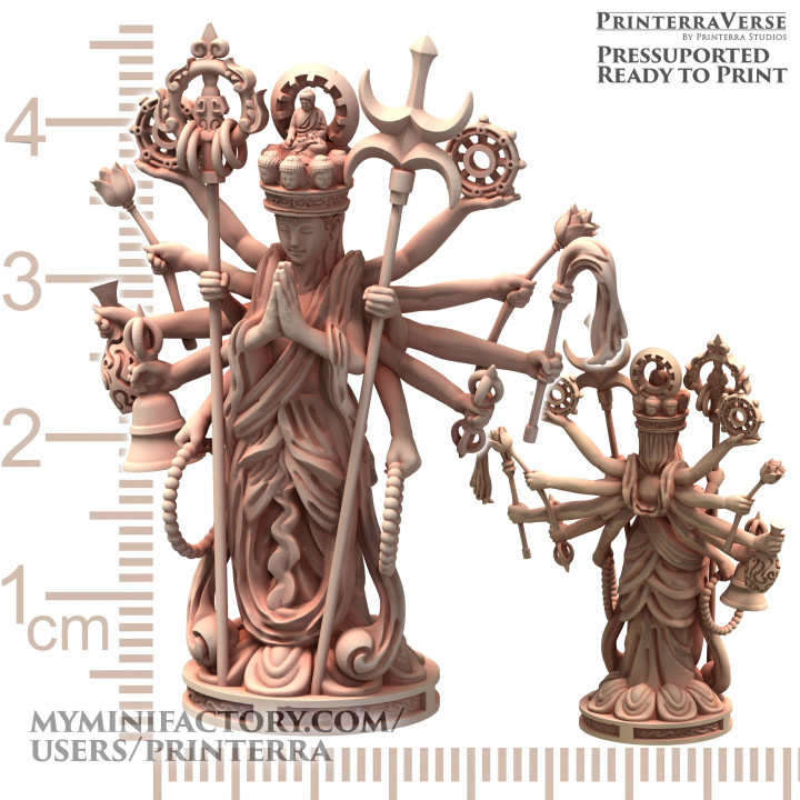 3D Printable 004 JAPAN Shinto Buddhist Goddess Kannon by Printerra Studios