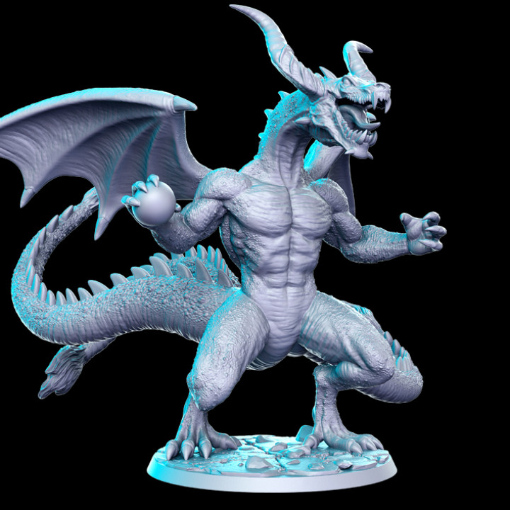 3D Printable Baharan - Dragon - 32mm - DnD by RN Estudio