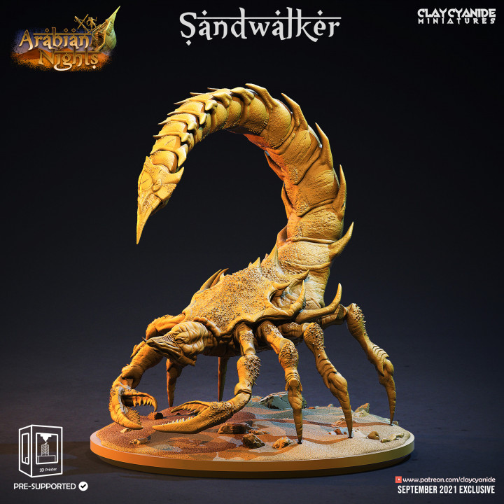 3D Printable Sandwalker by Clay Cyanide Miniatures