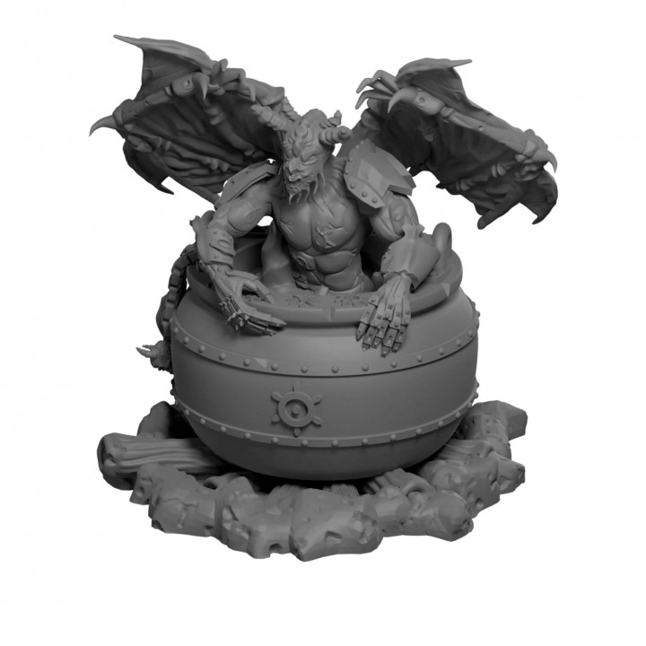 3D Printable Witches cauldron and demonic summoning cauldron by Lex Addams
