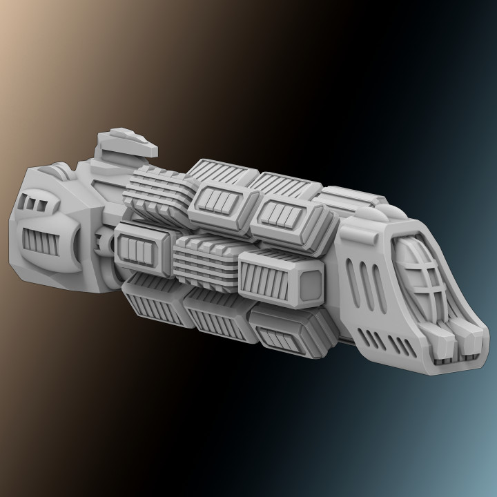 3D Printable Spaceship - Freighter for Miniature Wargaming by Miniature ...
