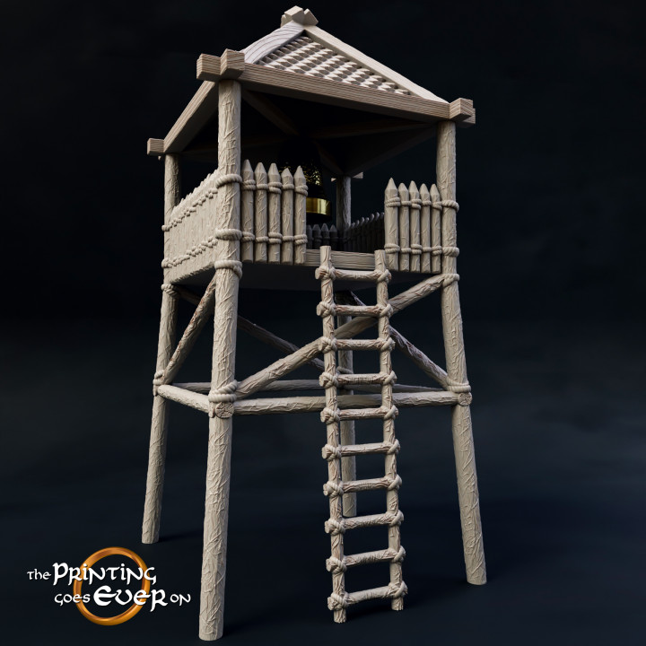 3D Printable Watchtower - Supportless by The Printing Goes Ever On
