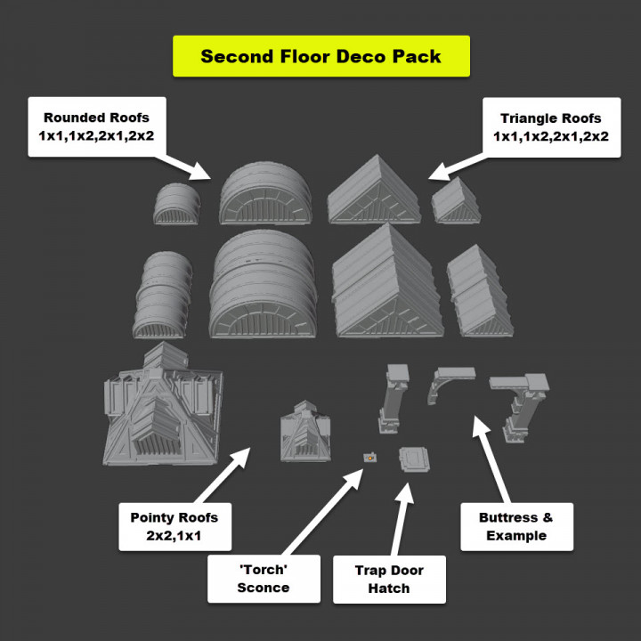 3D Printable Crypts - Fantasy Ruins Modular System - Building Blocks by ...