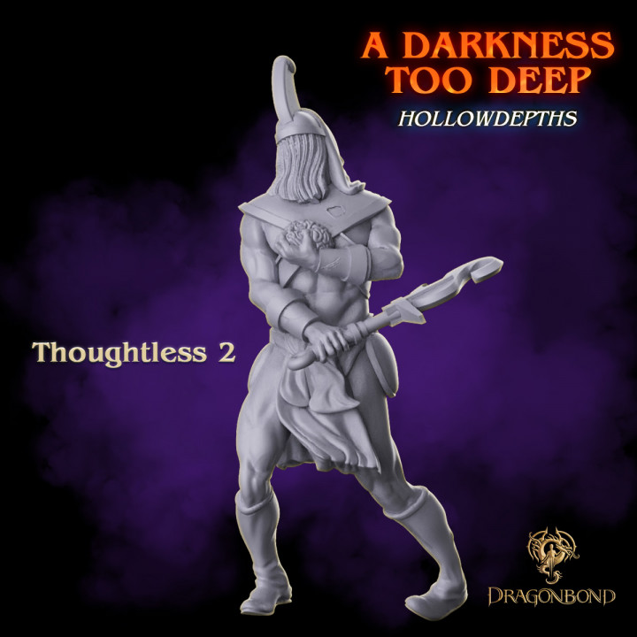 3D Printable Thoughtless (3 models included) by Draco Studios
