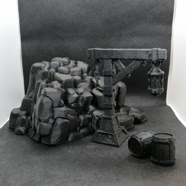 3D Printable Scattered Rocks by 3dartdigital