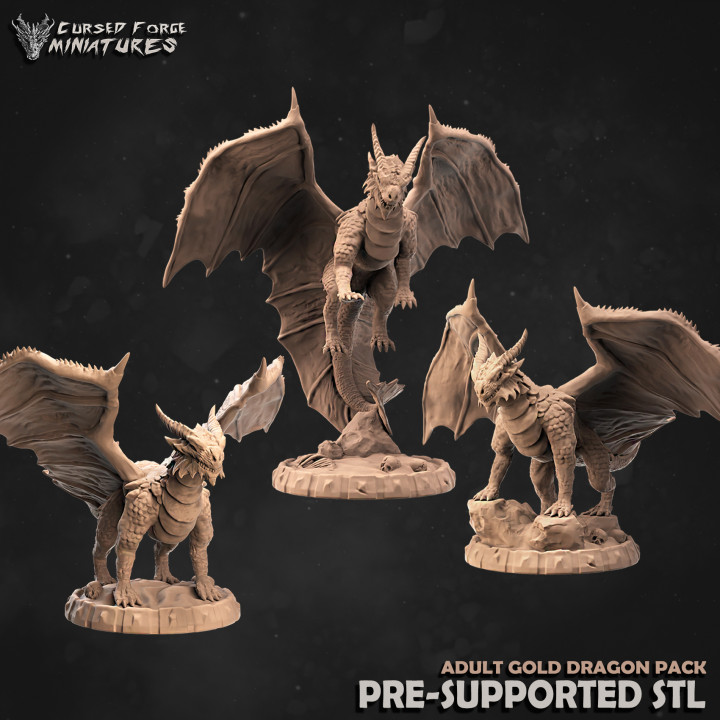 3D Printable Dragon bundle by Cursed Forge Miniatures