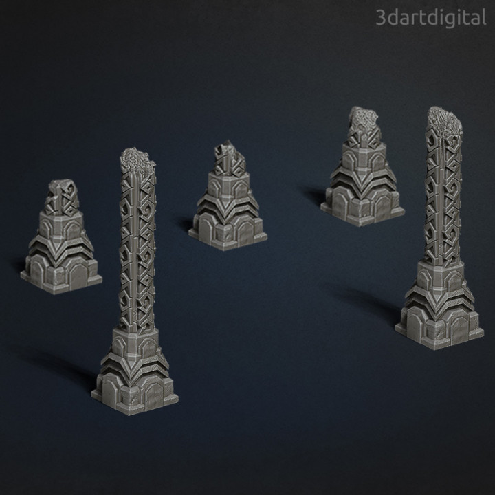3D Printable Ancient Columns by 3dartdigital