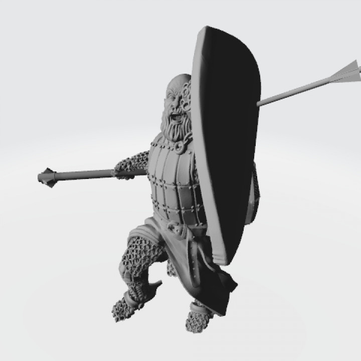 3D Printable Medieval knight charging with mace, chained helmet and ...