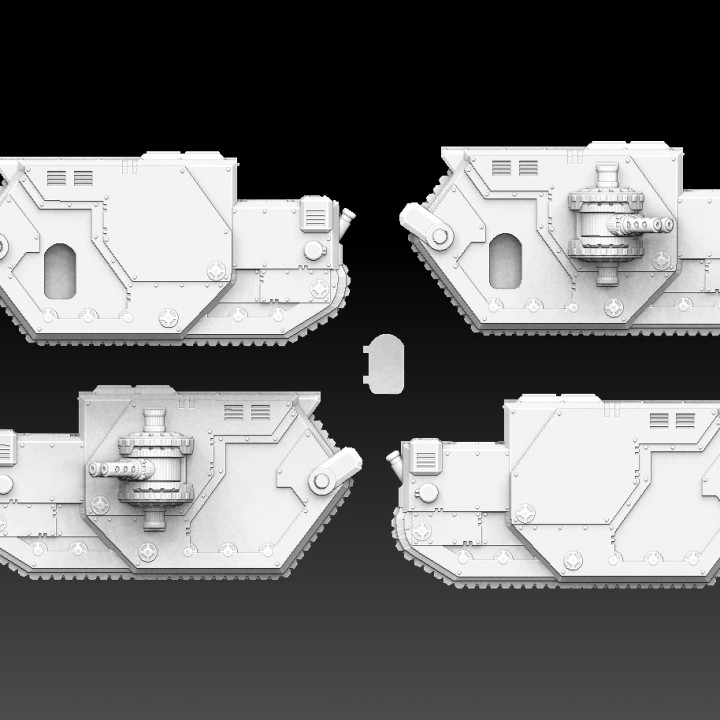 3D Printable Semi- Rhomboid Tank Tracks by Sharedog Miniatures