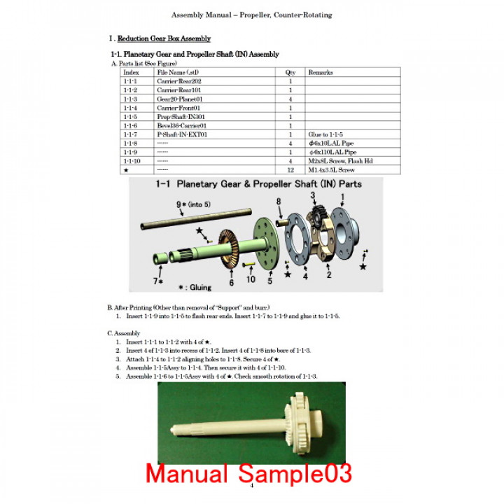 3D Printable Jet Engine Component; Counter-Rotating Propeller, Pitch ...