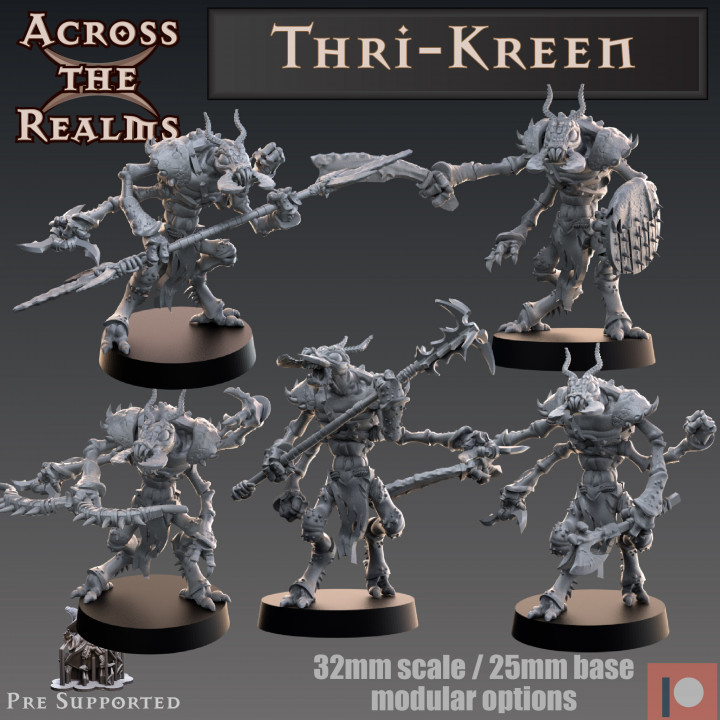 3D Printable Thri-Kreen by Across the Realms