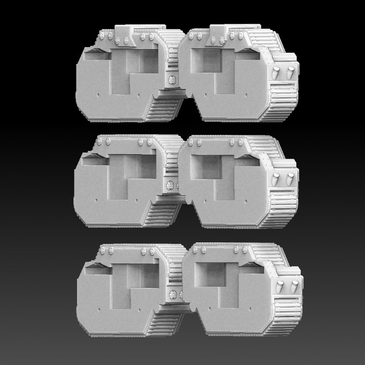 3D Printable Rhomboid Tank Tracks by Sharedog Miniatures