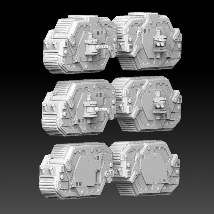 3D Printable Rhomboid Tank Tracks by Sharedog Miniatures