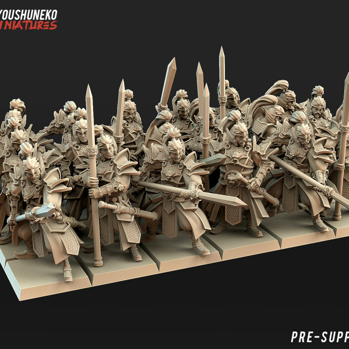 3D Printable Chinese Cathay | Imperial Guards by Kyoushuneko Miniatures