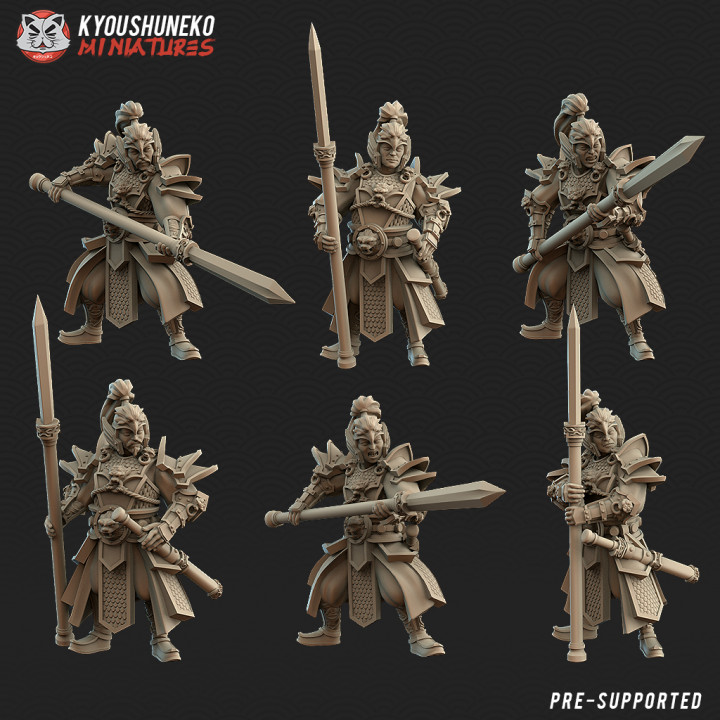 3D Printable Chinese Cathay | Imperial Guards by Kyoushuneko Miniatures