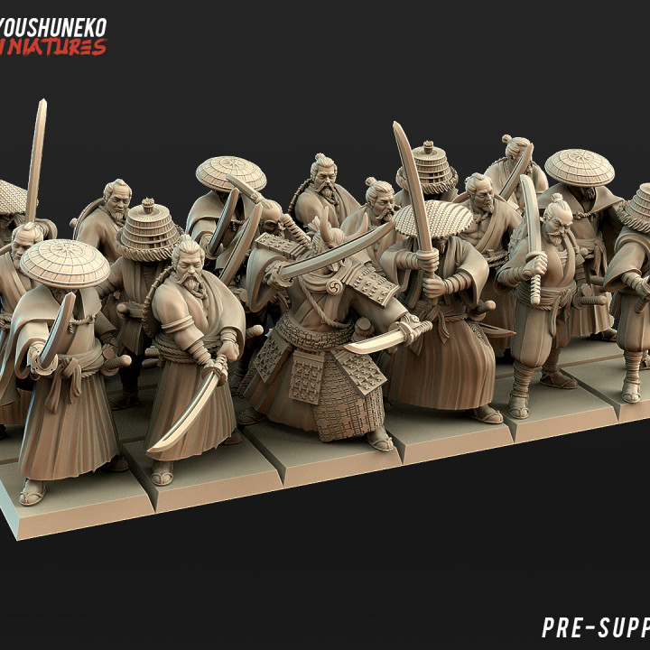 3D Printable Japanese Ronins by Kyoushuneko Miniatures