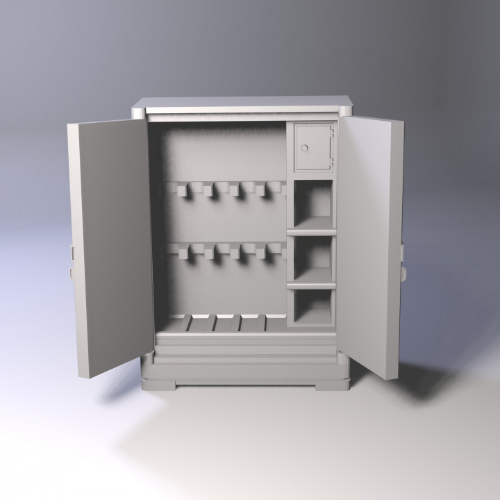 3D Printable Weapon Locker by Tiny Furniture