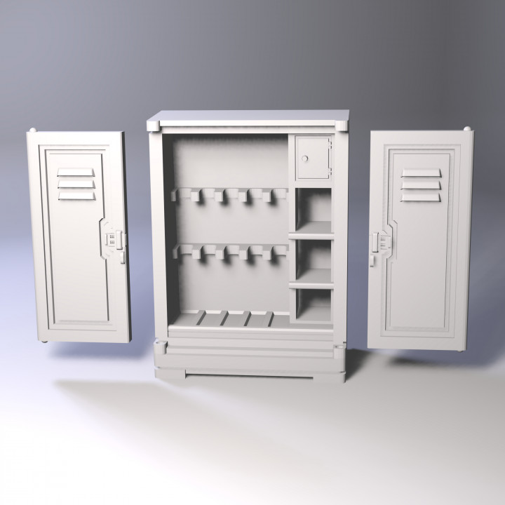 3D Printable Weapon Locker by Tiny Furniture